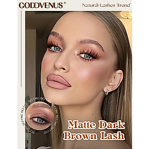 Brown Lash Clusters, Individual Lashes with Brown Color, 110pcs Dark Brown Lash Extension Natural Look Cluster Lashes DIY Eyelashes Extensions by Goddvenus