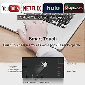 Lenovo Mini Projector M1 Portable Pico Smart DLP Projector with WiFi and Bluetooth,Built in 7000mAh Battery & Speaker and Android OS,Movie & Video Outdoor Projectors for iPhone and Android Phones