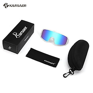 Karsaer Vision Sports Sunglasses Cycling Glasses Baseball Softball Sunglasses Unisex for Adult Youth Kids Boys Girls 8-16