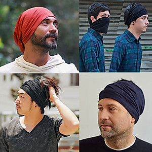 Under Hijab Hat Cap Stretch Solid Color Muslim Under Scarf Bonnet Jersey Cap Head Wrap Tube Hat Opens on 2 Ends Neck Cover