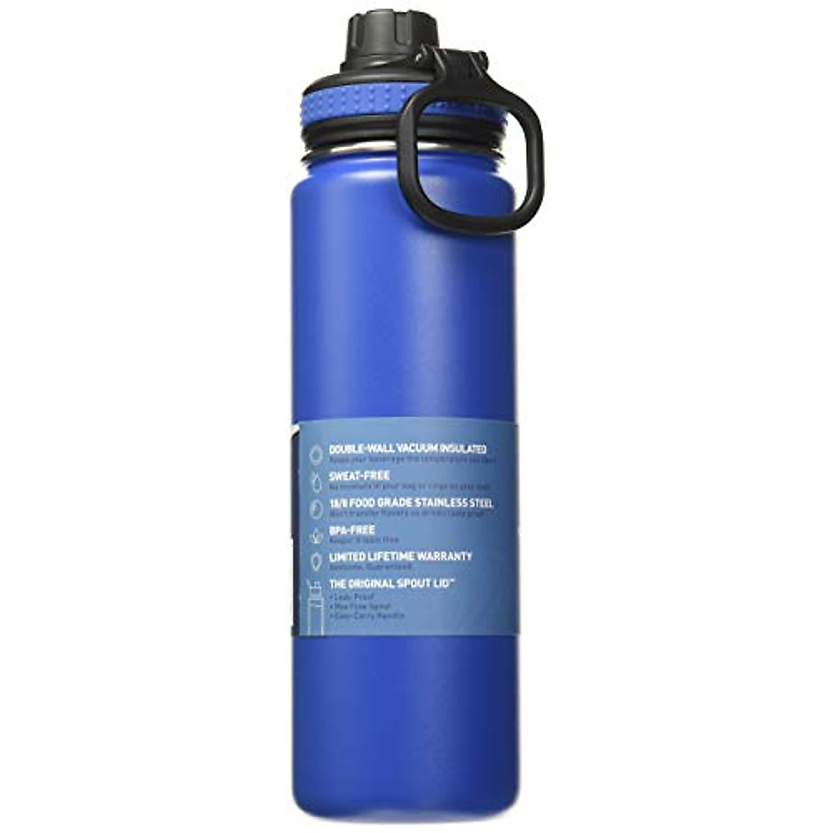 Takeya Actives Insulated Stainless Steel Water Bottle with Spout Lid, 24 Ounce, Bluestone & Originals Vacuum Insulated Stainless Steel Water Bottle, 24 Ounce, Navy
