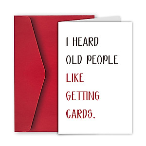 Ulbeelol Rude Birthday Card, Funny Birthday Card for Bestie, Sarcastic Birthday Card for Him, Friend Birthday Card, I Heard Old People Like Getting Cards