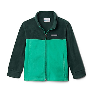 Columbia Toddler Boys Steens Mountain II Fleece, Dark Lime/Spruce, 2T
