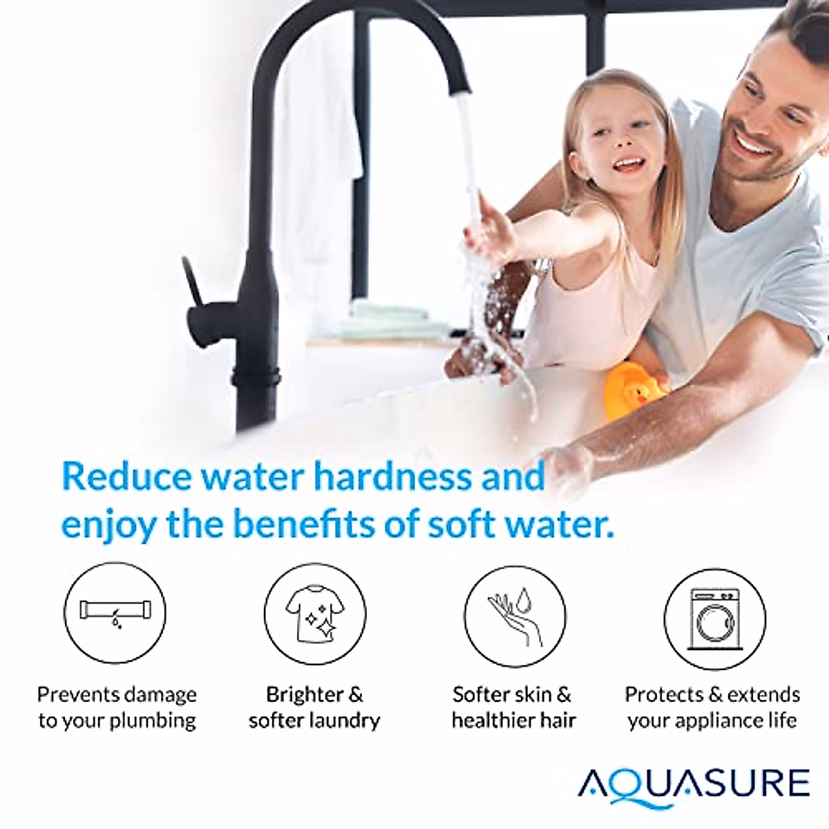 Aquasure 64,000 Grains Whole House Water Filtration Bundle with Digital Metered Control Softener, Pre-Filters, 75 GPD RO Reverse Osmosis System, Eliminates 99% of Contaminants (4-6 bathrooms)