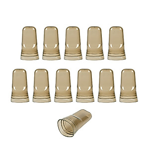 (Pack of 12) Liquor Pourer Covers, Liquor Bottle Pour Dispenser Spout Dust Covers, Universal Liquor Bottle Cover Caps by Tezzorio