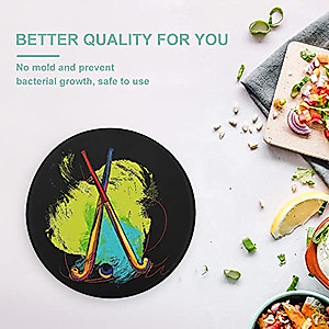 Field Hockey Cutting Board Tempered Glass Chopping Board for Kitchen Hotel