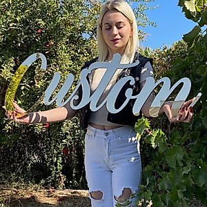 Personalized Name Wall Sign,Baby Shower,Nursery Decor,Wedding Decor,Acrylic Name,Plaque Letters,Black White Copper Silver Gold Wall Acrylic Mirror,Laser Cut Name,17,7''