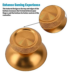 TOMSIN Metal Thumbsticks Replacement Kit for PS5 Controller – Aluminum Joysticks Accessories Compatible with PlayStation 5 DS Controller (Bronze)