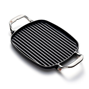 Outset Cast Iron Grill Pan With Ridges 8.5” x 14.25” x 1.5”