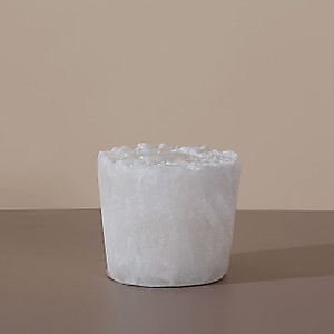 Nature Crystal Passive Diffuser Stone Essential Oil Diffuser Hand Carved Selenite Stone Diffuser Non Electric Oil Diffuser - Perfect for Meditation Reflection Bedroom Decoration (1, Cylindrical)