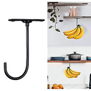 Aurgiarme Banana Holder Hook Keep Bananas Under Cabinet Hook Bananas Hanger for Kitchen Items Home Utensils Towel Storage