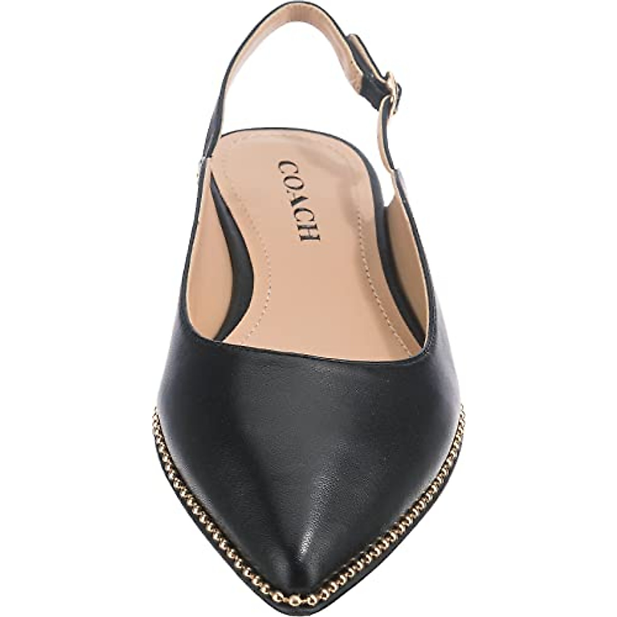 COACH VAE Skimmer Black Smooth Leather 7.5 B (M)