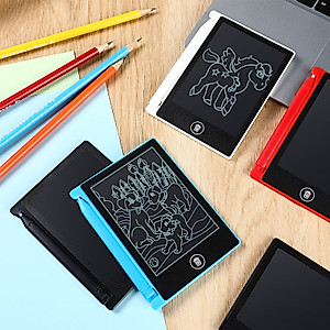 Nezyo 16 Pieces 4.5 Inch Mini LCD Writing Tablet Electronic Doodle Board for Colorful Drawing Tablet Erasable Writing Pad Reusable Learning Gift for Girls Boys (Mix Colors)