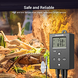 DEWENWILS Digital Temperature Controller Thermostat Outlet with Heating & Cooling Mode for Chest Freezer, Home Brewing, Green House, Incubation, Reptiles, -22°-221°F, 120V/10A/1200W