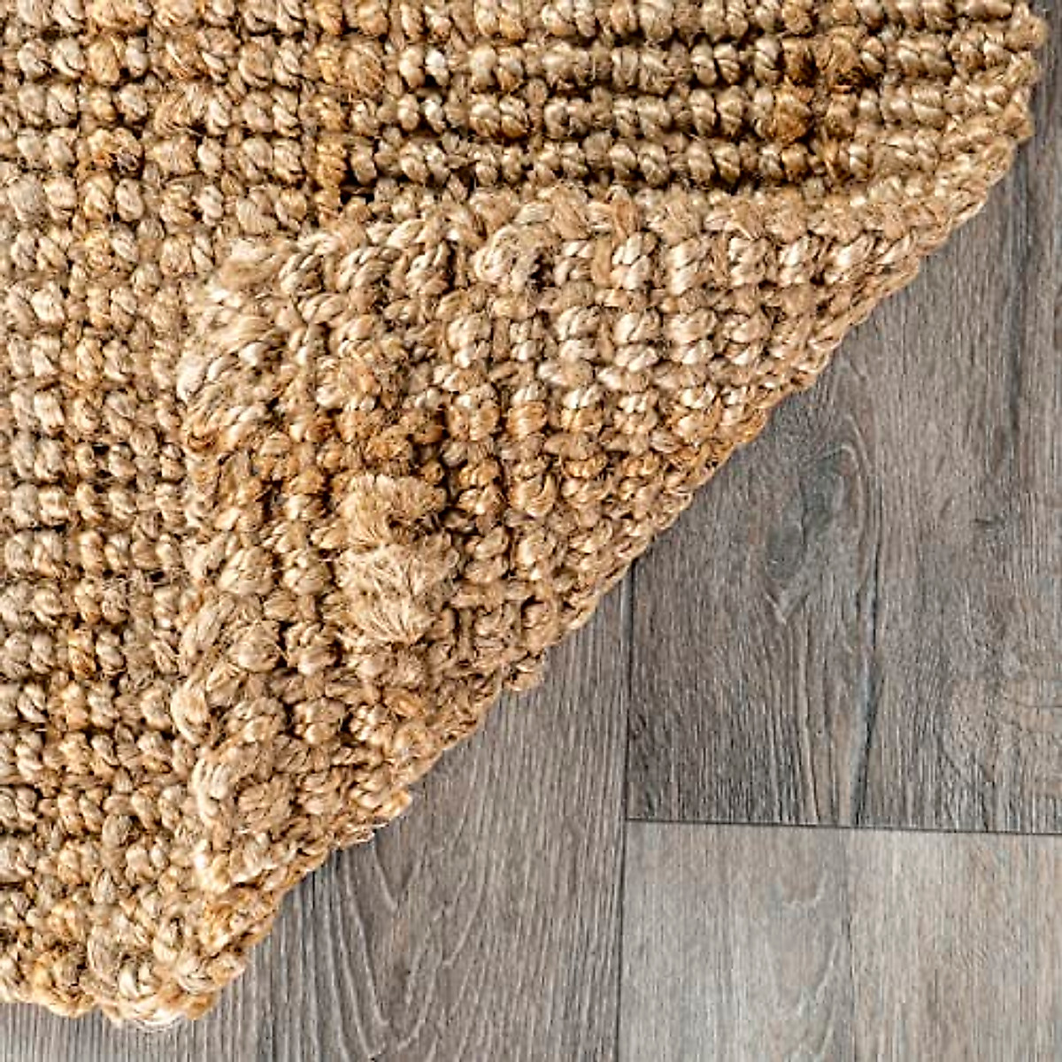nuLOOM Ashli Handwoven Solid Jute Runner Rug, 2' 6" x 10', Natural