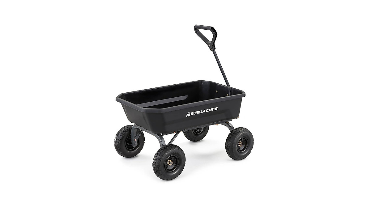 Gorilla Carts 4GCG-NF Dump Cart with No-Flat Tires | Easy Garden Hauling