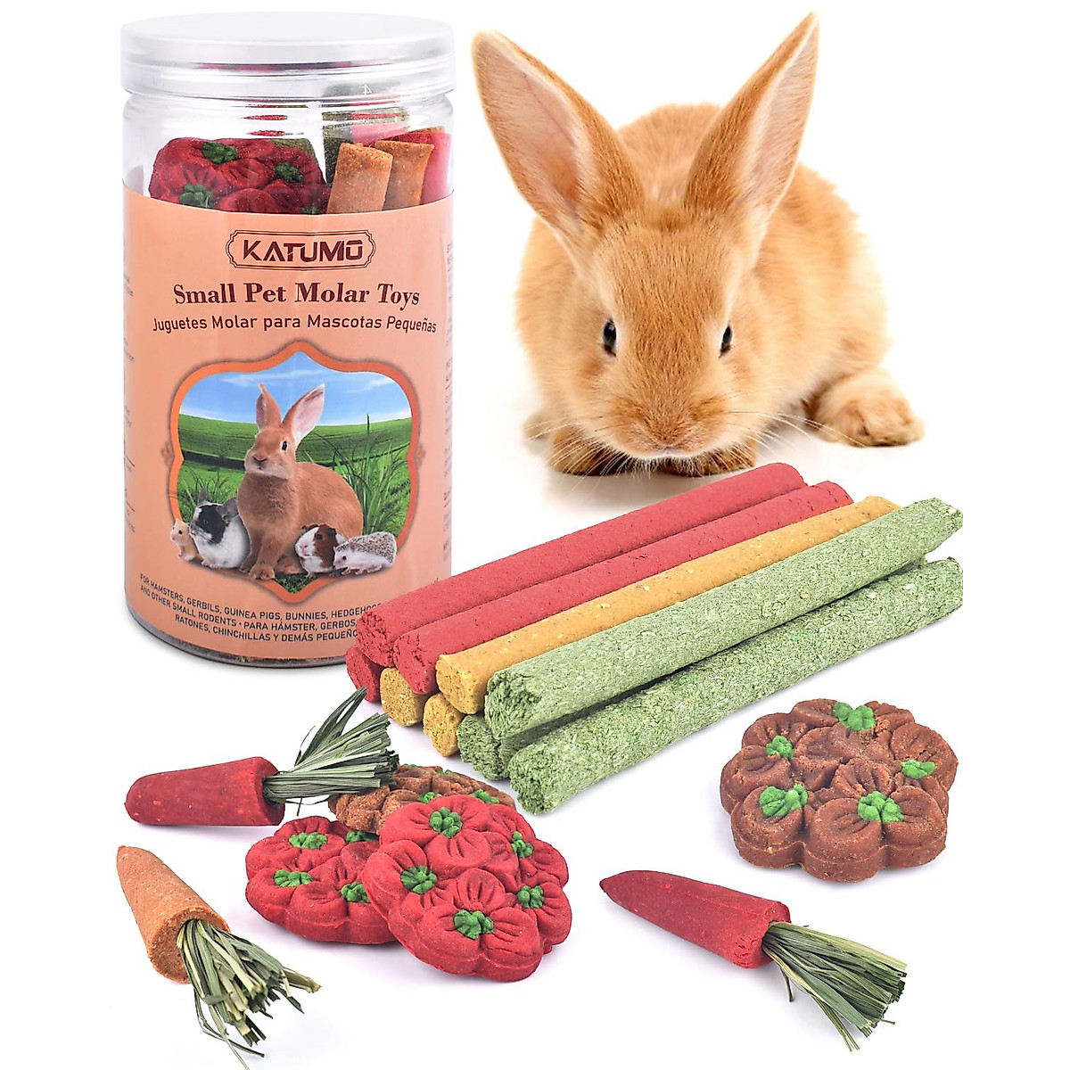 KATUMO 16 PCS Rabbit Chew Treats