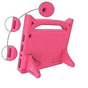 Fire HD 10 Tablet Case for Kids(11th Generation, 2021 Release)-SHREBORN Kids Friendly Shockproof Cover with Handle Stand for All-New Amazon Kindle Fire HD 10 Plus & 10 Kids Pro Tablets-Pink