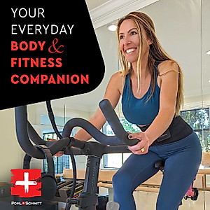 POHL SCHMITT FitCurve Waist Trainer and Trimmer for Weight Loss, Fitness and Lumbar Back Support, for Men and Women, black L