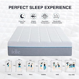 Dyonery 14 Inch California King Mattress Gel Memory Foam CertiPUR-US Certified Mattress in A Box, Made in USA, 84"×72"×14"