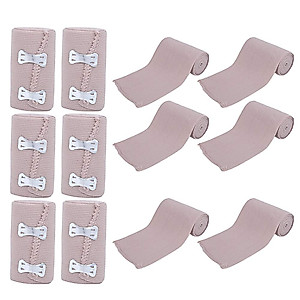 12 PCS Elastic Bandage Wrap,Bandage Compression Elastic Wound Dressing Comfortable for Sports Injury Emergency Aid Tool(7.5cm x 4.5m)