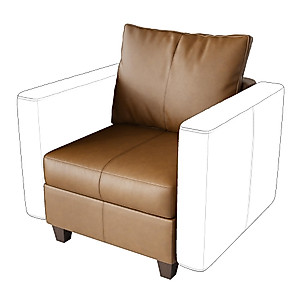 EASE MOOSE Middle Module Seat for Modular Sofa, Faux Leather Armless Chair Sectional Sofa Couch with Storage