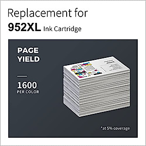 LEMERO UTRUST Remanufactured Ink Cartridge Replacement for HP 952 XL 952XL use with HP OfficeJet Pro 8720 8710 8725 8715 8730 8740 8702 8200 8210 8216 7720 7740 (Cyan, Magenta, Yellow, 3-Pack)