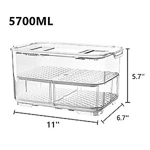 Stackable Refrigerator Organizer Food Storage Containers Produce Saver