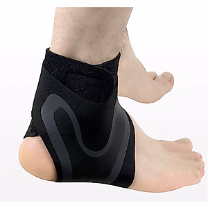 Ankle Brace, for Running, Arthritis, Pain Relief, Sprains, Sports Injuries and Recovery, Adjustable Breathable Nylon Material Sleeve Fits All Men Women (S)