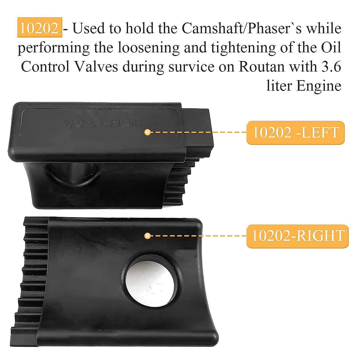 Mekar Camshaft Phaser Timing Chain Lock Tool Kit Set Compatible with VW Chrysler Jeep Dodge 3.6L Engine Replace 10200A 10202A 10369A