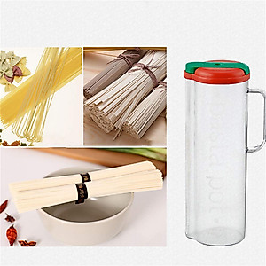 Honoen Spaghetti Noodle Pasta Storage Container, Clear Airtight Canister Cereal Crisper Box with Locking Lids, Durable and Safe, Suit for Storage of Noodles