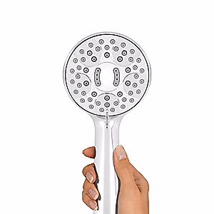 Waterpik Magnetic Dual Dock Adjustable Height Hand Held Shower Head With 5-Foot Metal Hose and PowerPulse Shower Massage, Chrome QMK-753ME