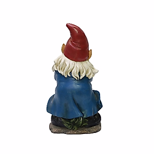 Nature's Mark Rock n Roll Gnome in a Band Singing Resin Statue Figurine Home Garden Decorative Accent Décor (10" H)