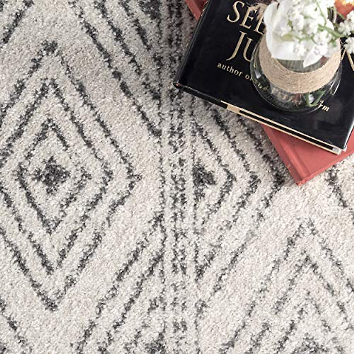 nuLOOM Sarina Tribal Diamonds Area Rug, 8x10, Grey
