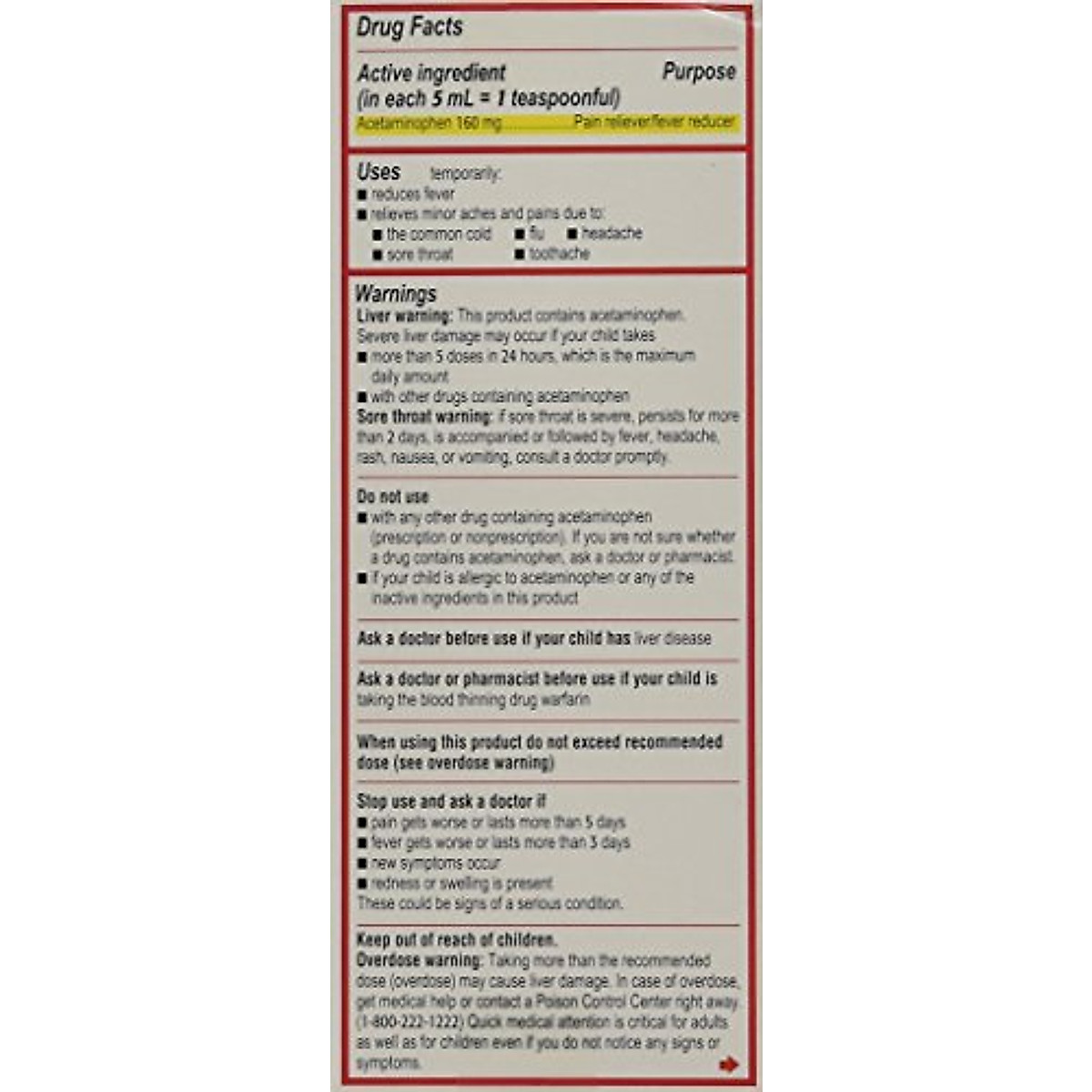 Children's Tylenol grape flavor ages 2-11 - 2 packs of 4.0 FL OZ