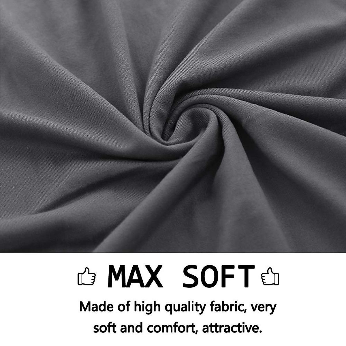 Stretch Dining Chair Slipcovers, XL/Oversized Removable Washable Soft Spandex Extra Large Dining Room Chair Covers for Kitchen Hotel Table Banquet Solid Color (2 Per Set, Gray)