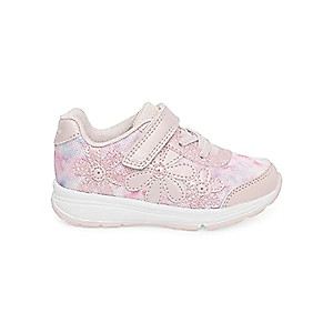 Stride Rite Kids SR Lighted Glimmer Light-Up Sneaker, Blush, 7.5 Wide US Unisex Toddler