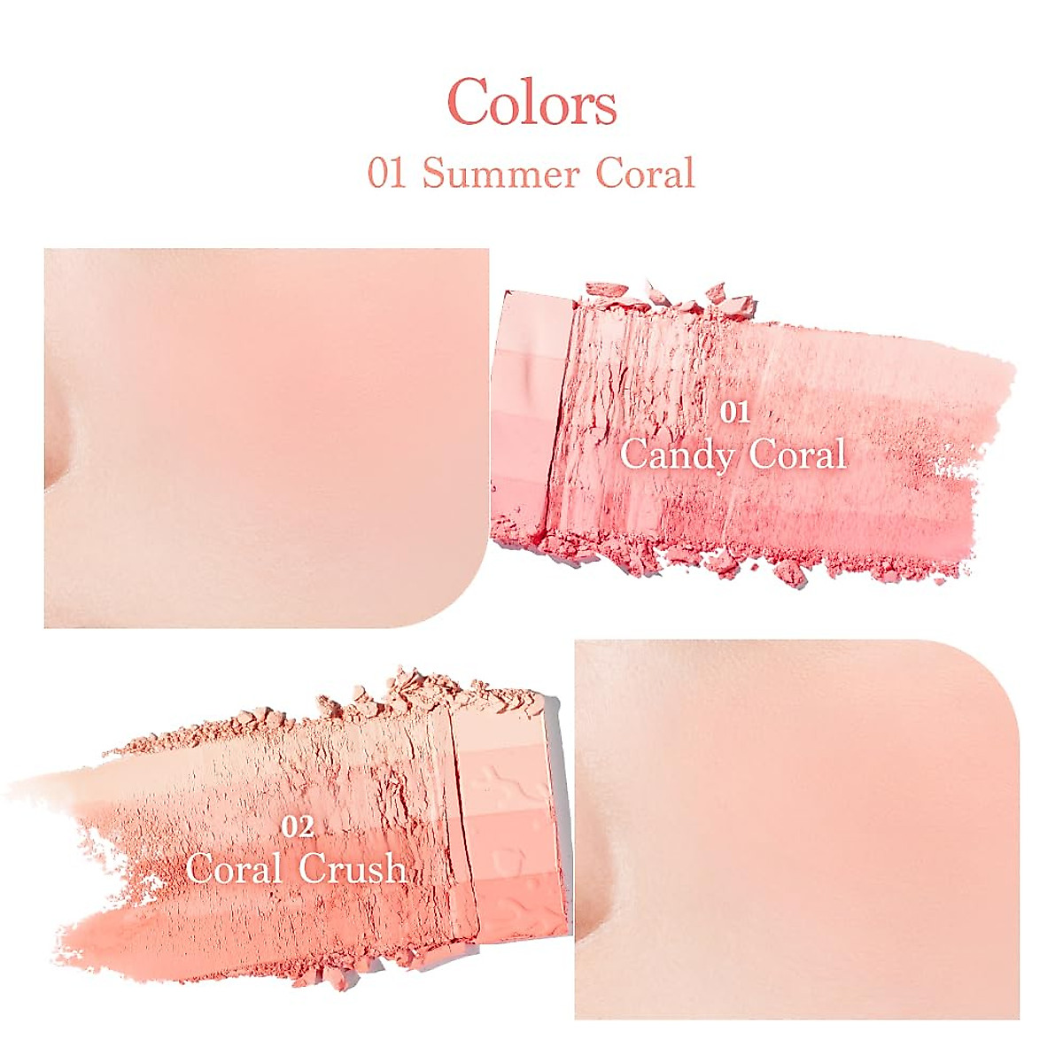 Dasique Blending Layer Cheek #01 Summer Coral | 8 blendable shades | Coral Collection | Vegan
