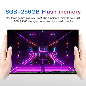 10.1Inch Tablet, 1960x1080 HD Screen 8GB RAM 256GB ROM Front 8MP Rear 16MP Camera Supports 5G Net WiFi BT GPS, PC Tablet for Android 12.0 (US Plug)