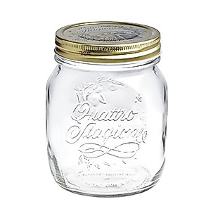 Bormioli Rocco 6164207 Metal Cap Jar, Glas 0.70 Liter, Transparent