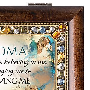 Cottage Garden Grandma Thank You for Believing in Me Amber Jewelry Petite Music Box Plays Wind Beneath My Wings