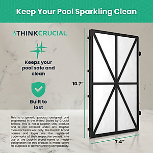 Think Crucial Replacement Spring Filter Cartridge Compatible with Maytronics Dolphin, Nautilus CC Plus, M200, M400, M500, M4, M5, Wave 65, Wave 90, Oasis Z5 Models, Part# 9991433-R4