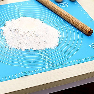 Silicone Baking Mat with Measurements - 15.7 x 19.7 Inches Extra Large Liner Heat Resistance Table Placemat Pad Pastry Board, Reusable Non-Stick Silicone Baking Mat for Pastry Rolling