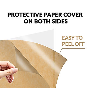 SimbaLux Acrylic Sheet Clear Plexiglass 8” x 10” 0.04” Thick (1mm) Pack of 10 Transparent Plastic Plexi Glass Board with Protective Paper for Photo Frame Replacement, DIY Display Projects, Craft