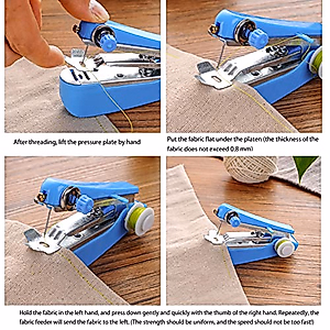 Mini Portable Sewing Machine, Multifunction Handheld Stitching Machine Portable Mini Sewing Tool Simple Operation Handheld Sewing Device Suitable for Beginners