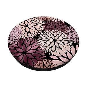 Dahlia Flower Floral Nature Garden Pink Purple Maroon Design PopSockets Swappable PopGrip