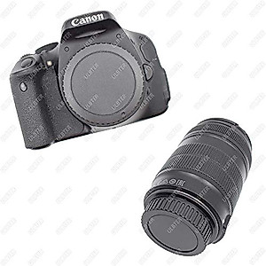 Front Body Cap and Rear Lens Cap Cover for Canon EOS EF/EF-S Lens for Rebel T7 T6 T5 T8i T7i T6i SL3 SL2 T6S,5D Mark IV/III/II, 6D Mark II/I, EOS 90D/80D 77D 70D, 7D Mark II, 1D X Mark II