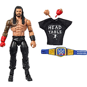 Mattel WWE Elite Collection Top Picks Action Figure & Accessories Set, Roman Reigns 6-inch Collectible with Articulation & Interchangeable Parts