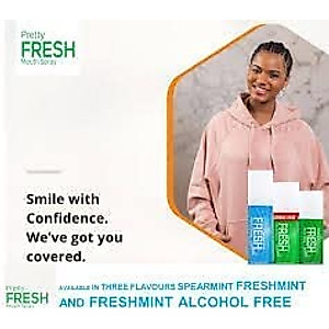 3 Pack of Pretty Fresh Instant Breath Freshener Mouth Spray Fresh Mint,Fights Bad Breath.