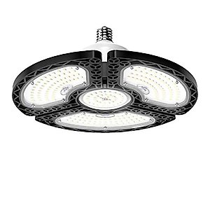 Dansny LED Garage Lights, 80W Deformable LED Garage Ceiling Lights 12000LM Led Shop Lights for Garage, Garage Lights with 3 Adjustable Panels, Utility Led Garage Lighting, LED Light Bulbs for barn etc